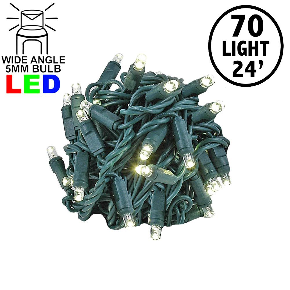 Wide Angle Warm White 70 Bulb LED Christmas Lights SetsNovelty Lights ...