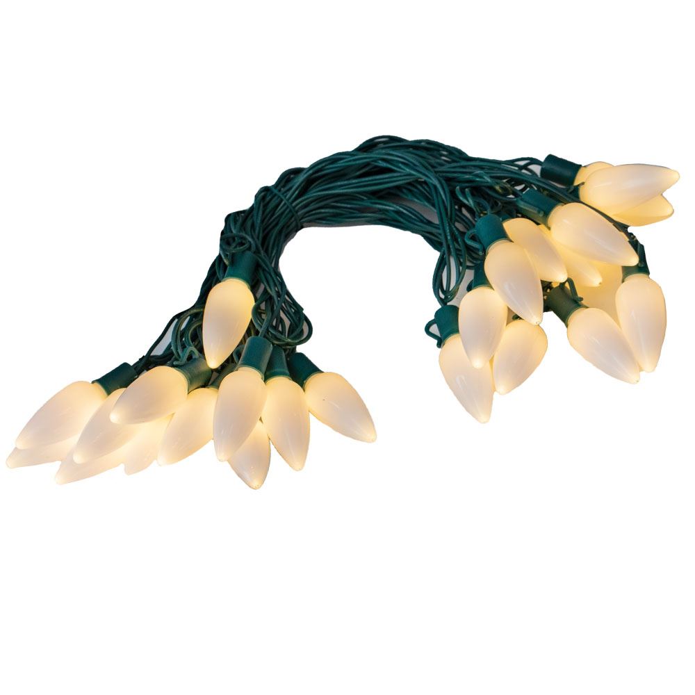 Commerical Grade LED Ceramic C9 Light Sets with Warm White Bulbs ...