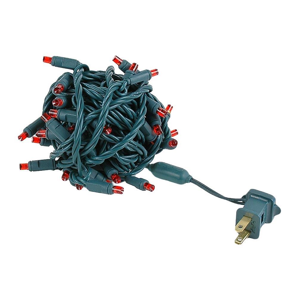 *NEW* True Twinkle LED Christmas Lights 50 LED Red 25' Long Green ...