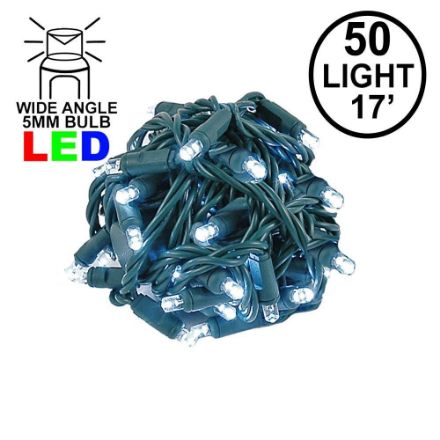 50 Light Concave 5mm Wide Angle LED Mini Christmas Lights - Novelty ...