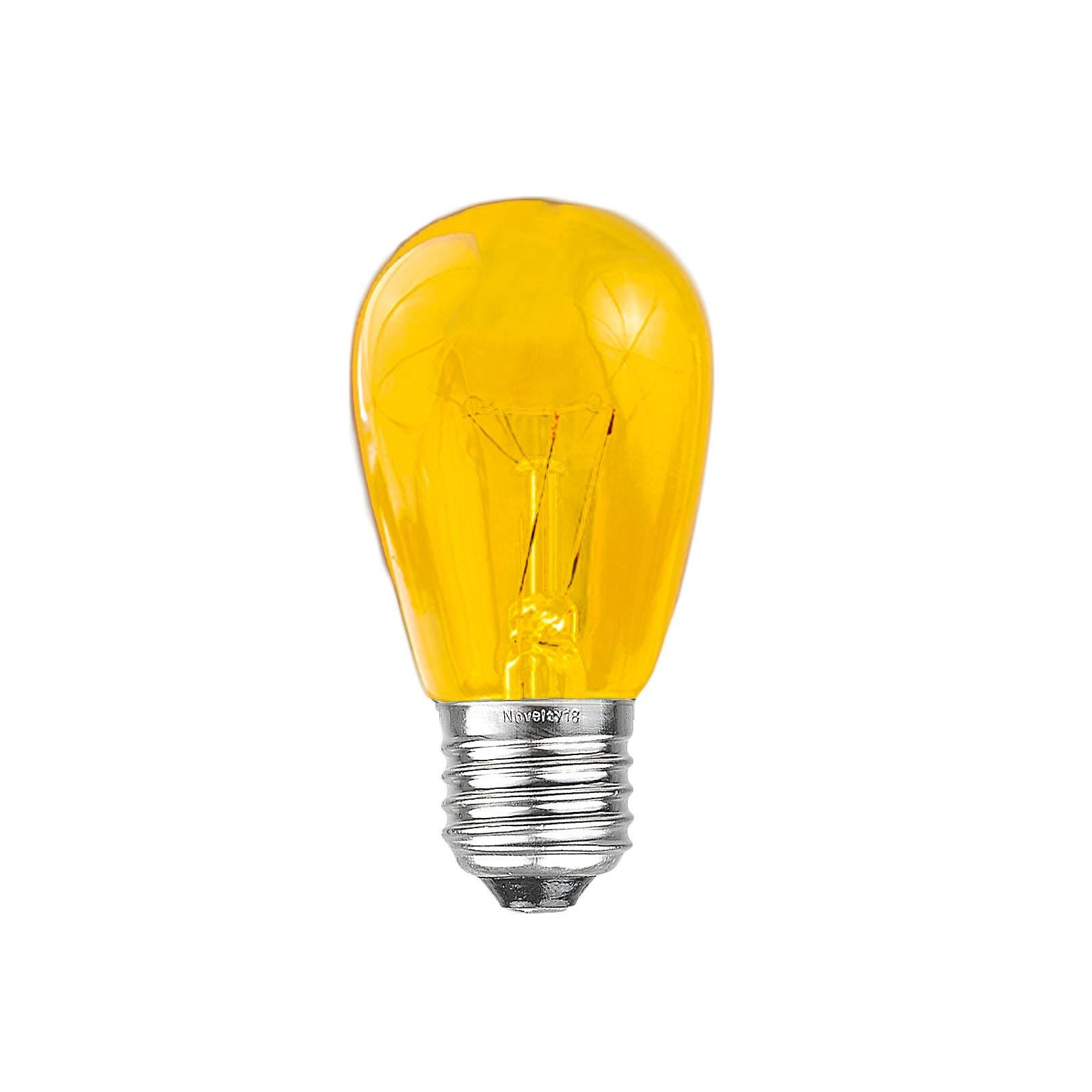 S14 Yellow Bulbs 11 Watt E26 Base - Novelty Lights, Inc.Novelty Lights ...