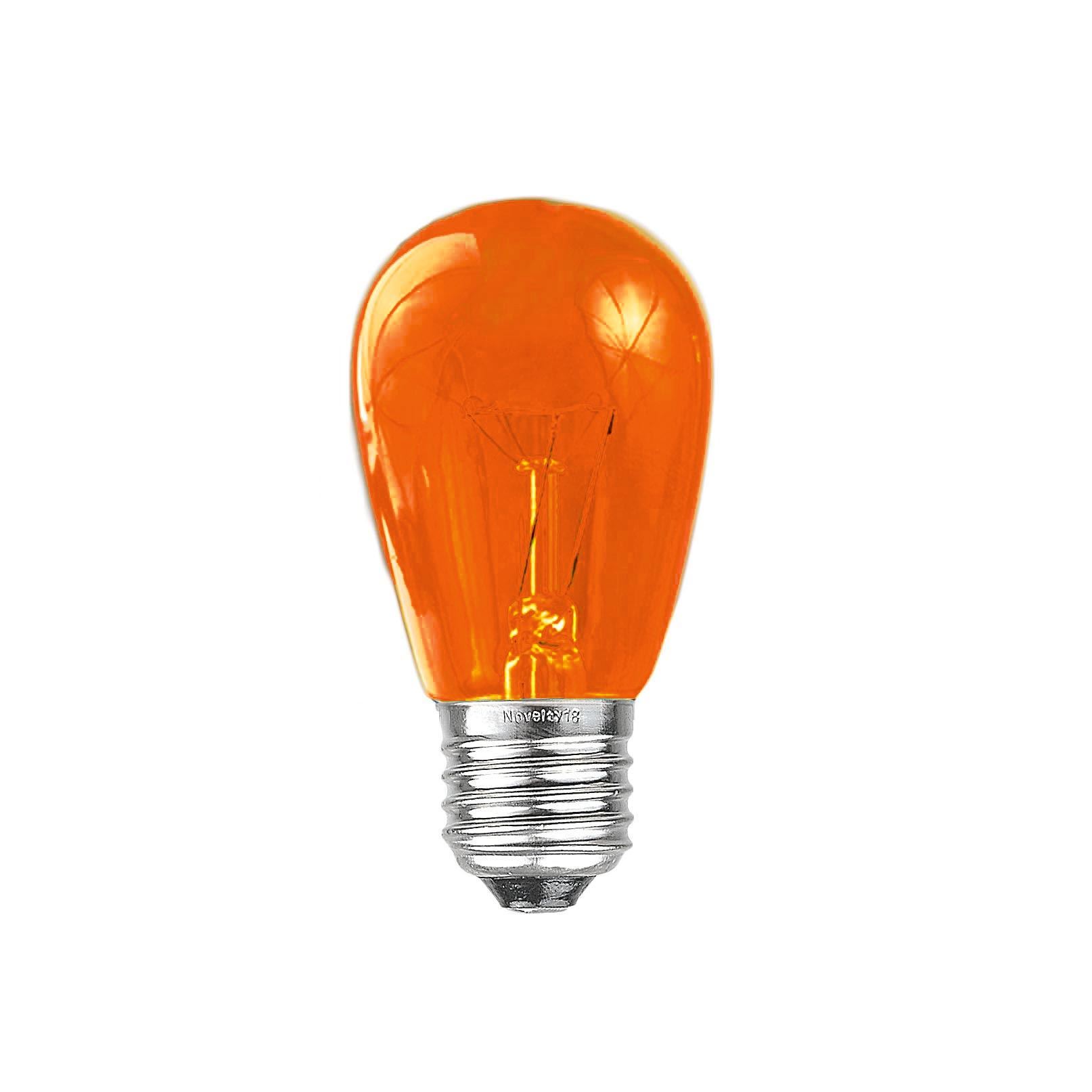 S14 Amber Bulbs 11 Watt E26 Base - Novelty Lights, Inc.Novelty Lights ...