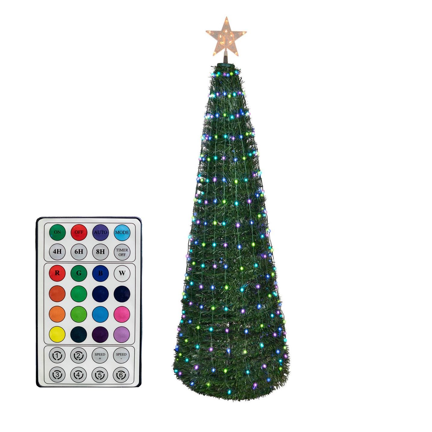 Color Changing pop-up 4' Artificial Christmas "Dancing" Tree with ...
