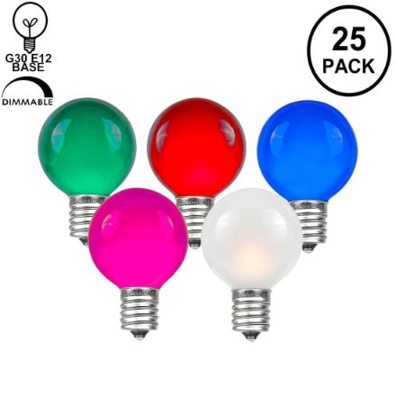 Satin Red G30 5 Watt Replacement Lamps 25 Pack - Novelty Lights ...