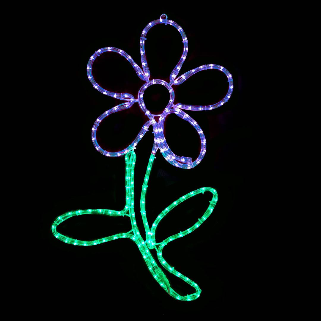 29" Spring Purple Flower LED Rope Light Motif - Novelty Lights ...