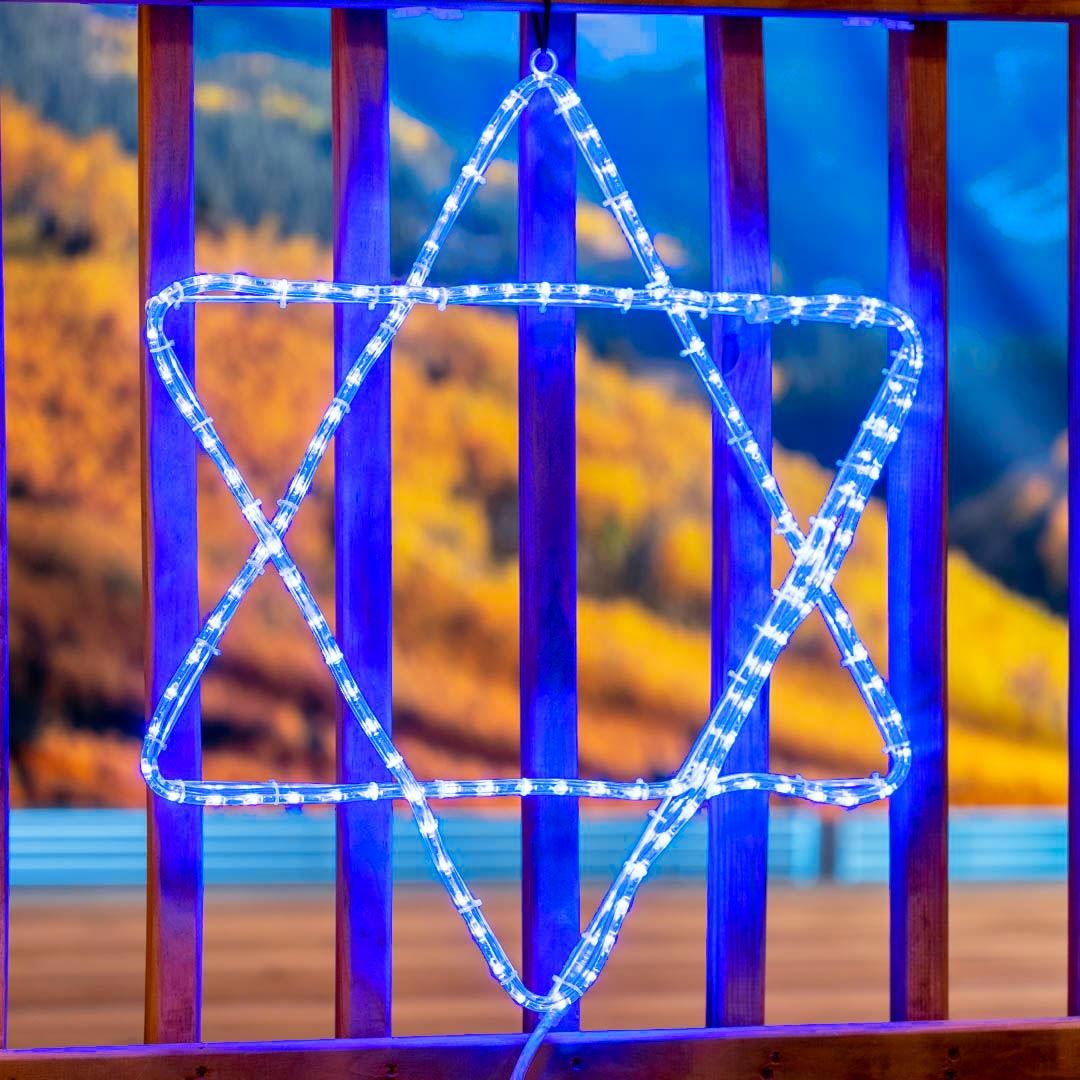 24" Star of David LED Rope Light Motif - Novelty Lights IncNovelty ...