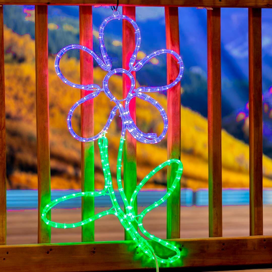 29" Spring Purple Flower LED Rope Light Motif - Novelty Lights ...