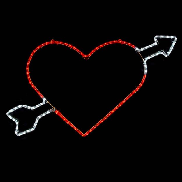 34" Cupid's Arrow Heart LED Rope Light Motif - Novelty Lights ...