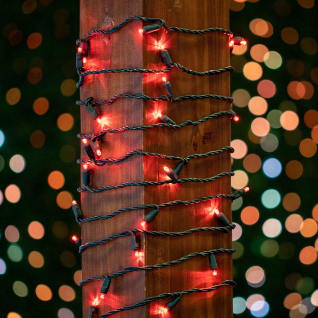 *NEW* True Twinkle LED Christmas Lights 50 LED Red 25' Long Green ...