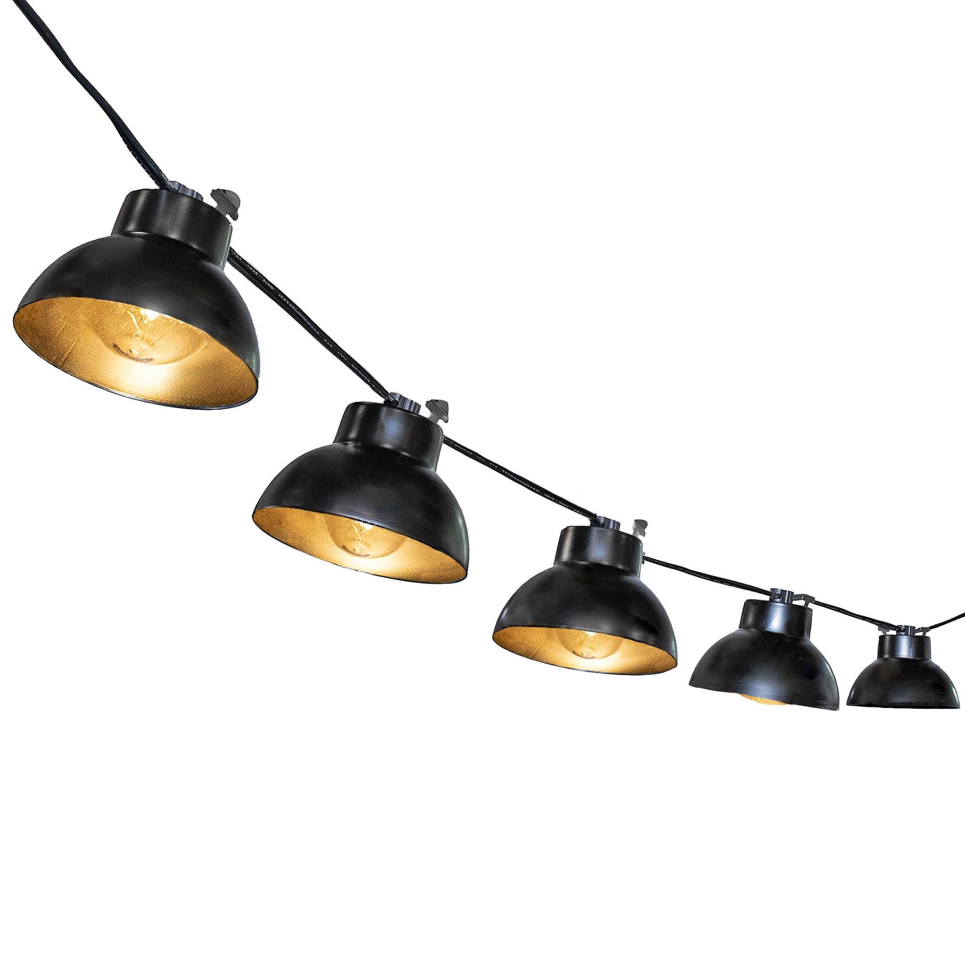 Warm White LED G40 Bell Lampshade Globe/Round Outdoor String Light Set ...