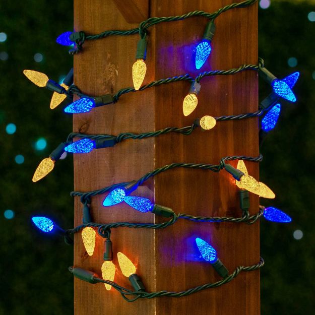 Commercial C6 LED 70 Light Blue and Yellow Strawberry Mini ...