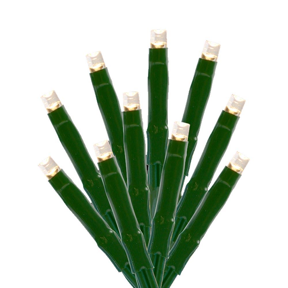 LED Twinkling Rice Light Set - 1000 Warm White Lights On Green ...