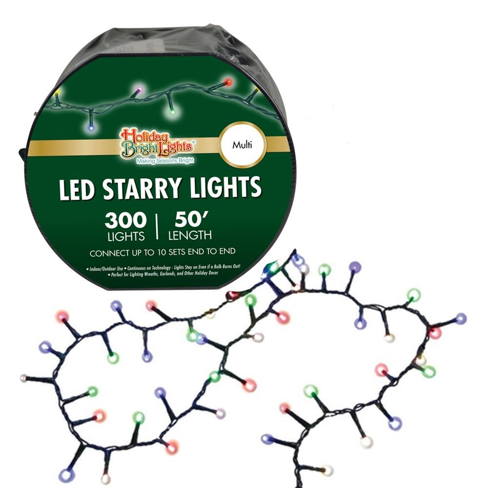 LED Rice Light Set - 300 Multi Color Lights On Green WireNovelty Lights ...