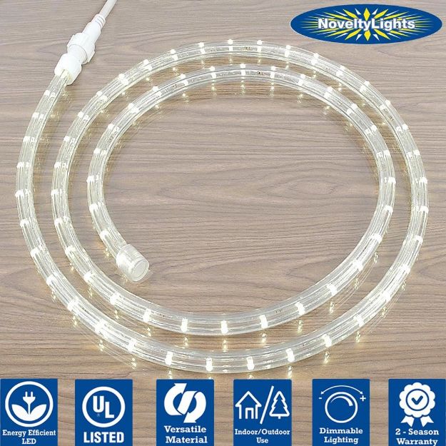 150' LED Warm White Rope Light Spool 1/2 Inch, 120 VoltNovelty Lights ...