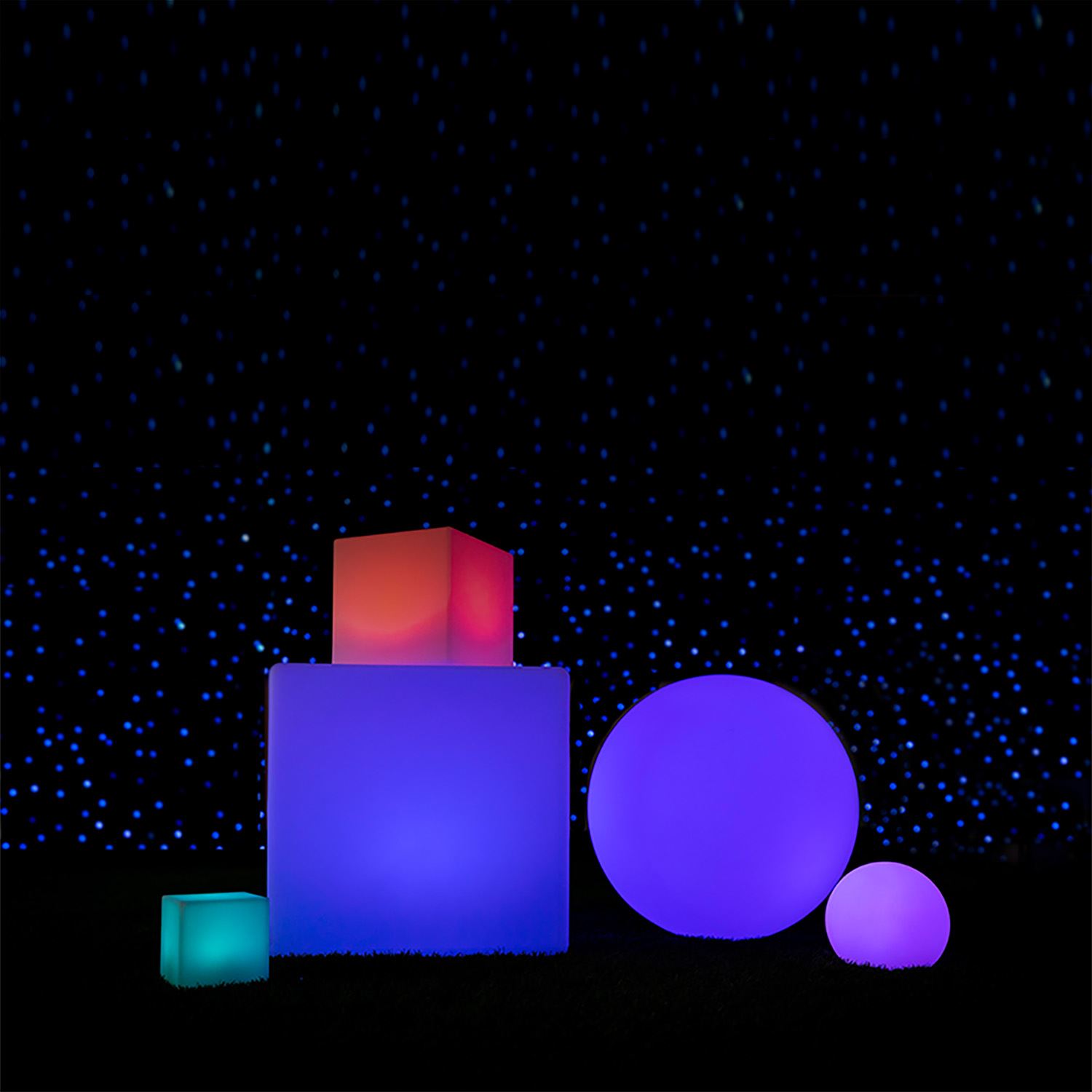16" RGBW Cube Light Rechargeable Color Changing LED with RemoteNovelty ...