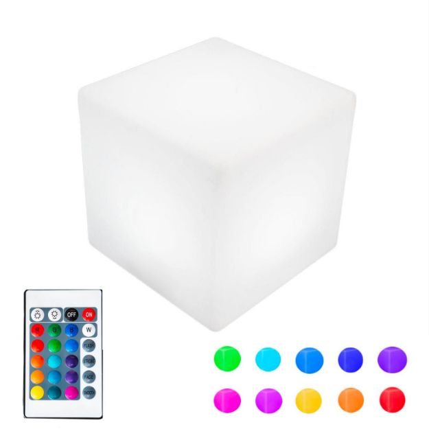 4" RGBW Cube Light Rechargeable Color Changing LED with RemoteNovelty ...