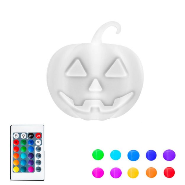 16" RGBW Pumpkin Light Rechargeable Color Changing LED with ...