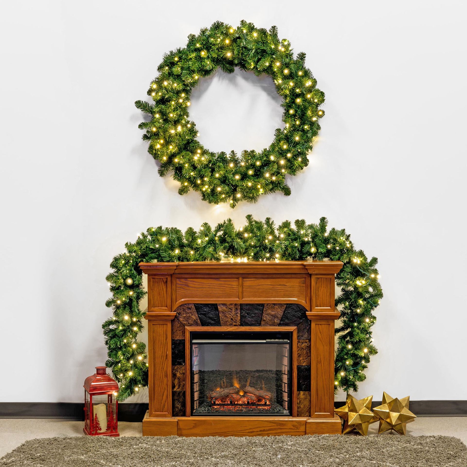 9' Deluxe Lighted Colorado Pine Garland - Novelty Lights, IncNovelty ...