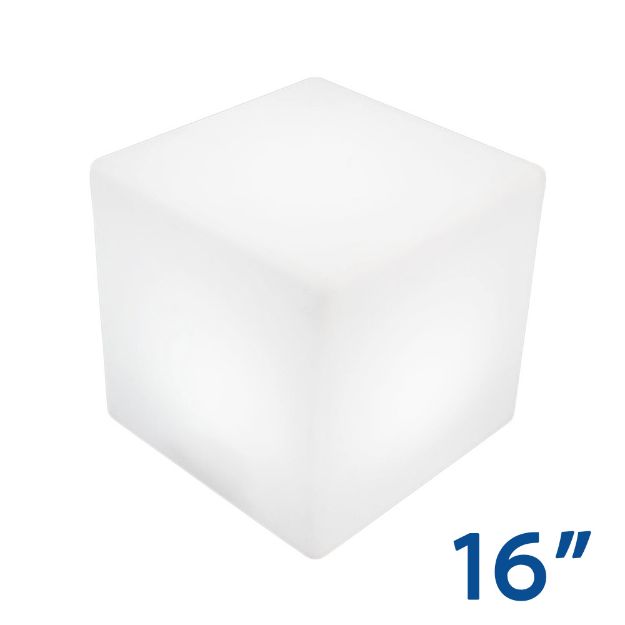 16" RGBW Cube Light Rechargeable Color Changing LED with RemoteNovelty ...