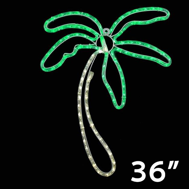 36" Tropical Palm Tree LED Rope Light Motif - Novelty Lights IncNovelty ...