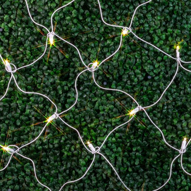 Warm White LED Net Lights 4' X 6' White Wire- Novelty Lights IncNovelty ...