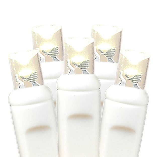 10 Light Warm White LED Christmas Light Set Non-Connectable - Novelty ...