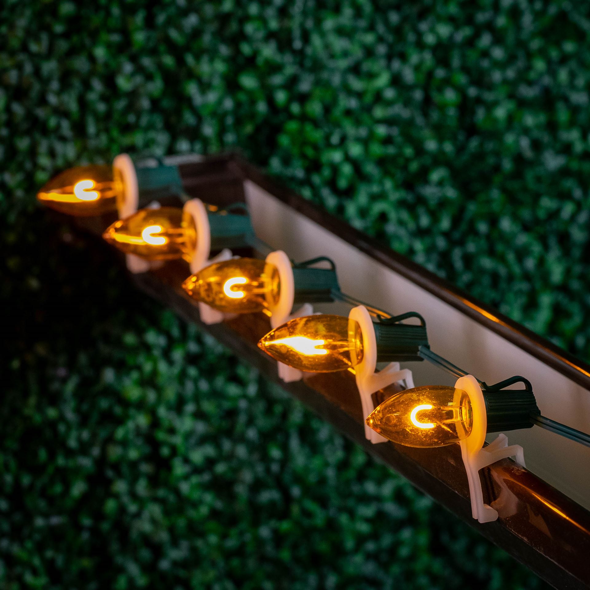 LED Plastic Flex Filament Yellow C9 Replacement Christmas Lights 25 ...