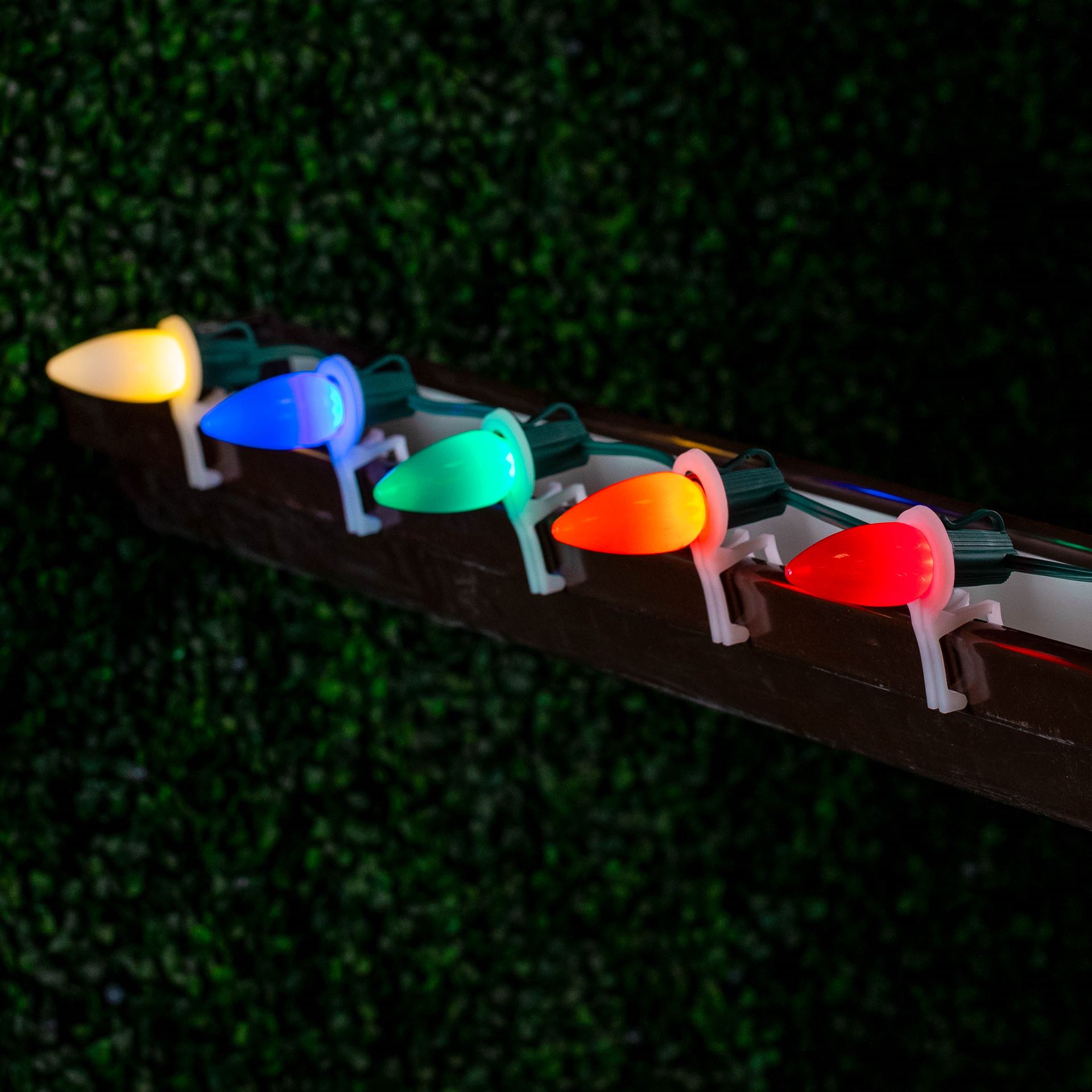 Multi Colored LED C9 Ceramic Christmas Bulbs - Novelty Lights Novelty ...