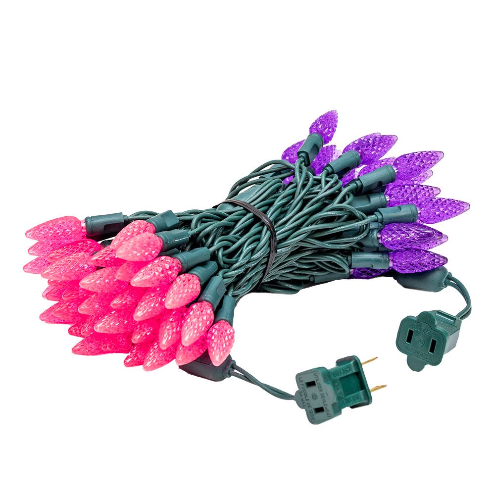Commercial C6 LED 70 Light Pink & Purple Strawberry Mini LightsNovelty Lights | LED Christmas ...
