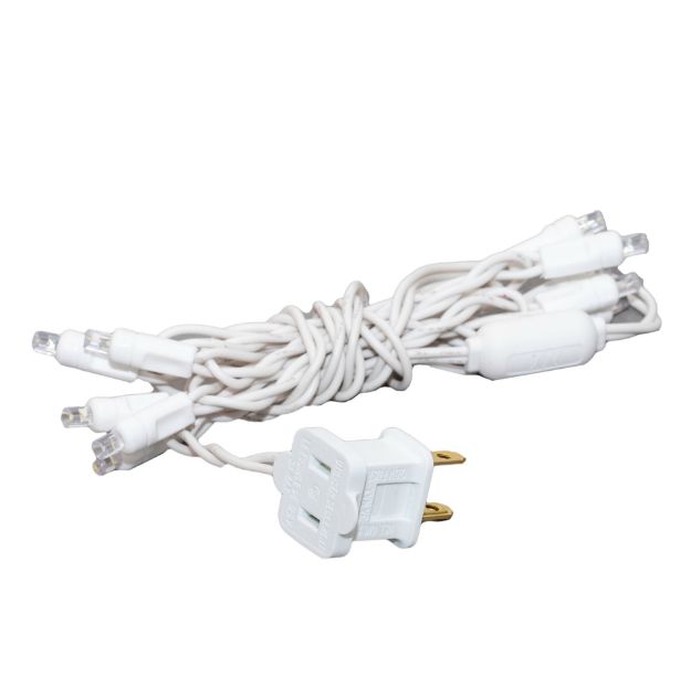 10 Light Pure White LED Christmas Light Set Non-Connectable - Novelty ...