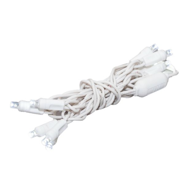 10 Light Pure White LED Christmas Light Set Non-Connectable - Novelty ...