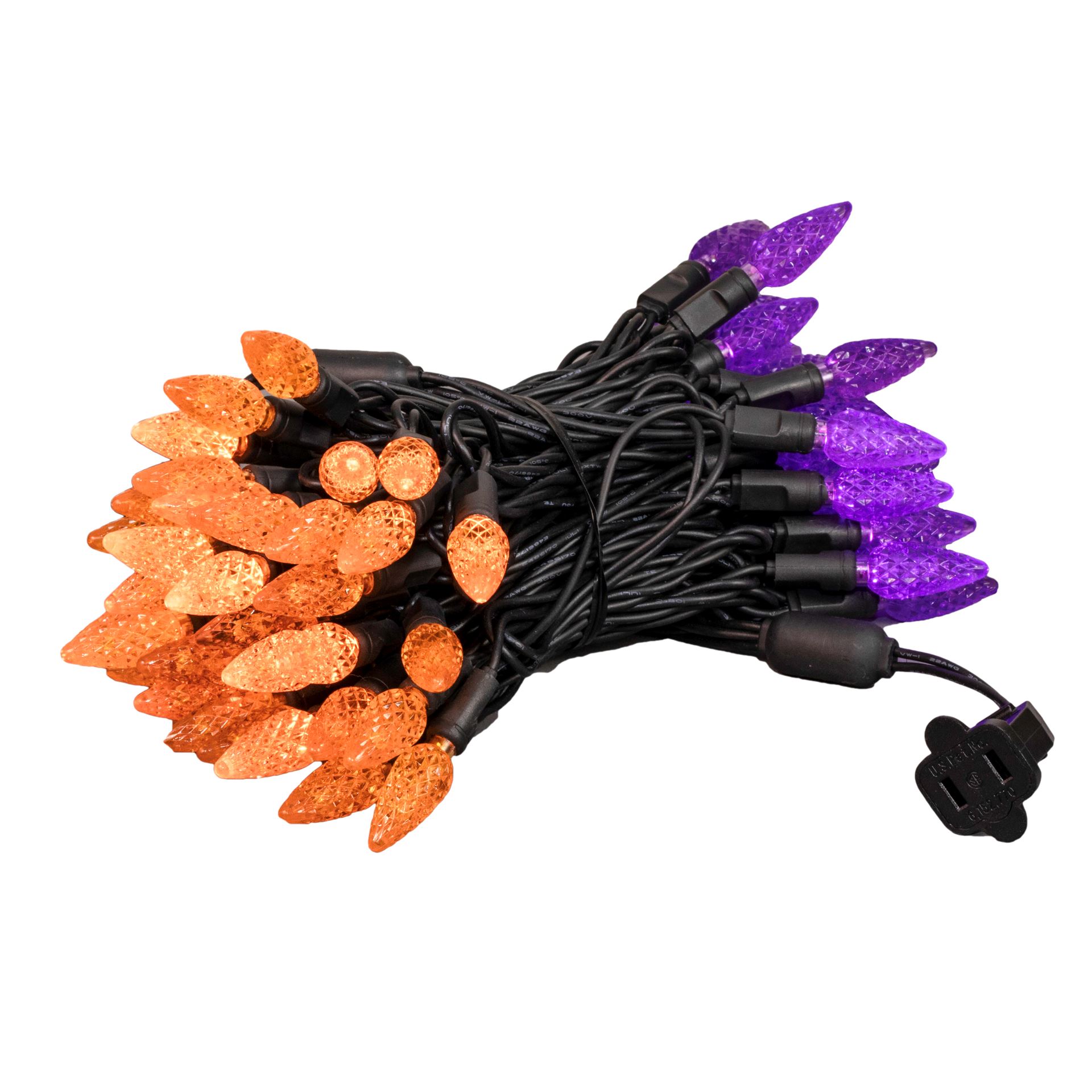 True Twinkle Commercial C6 LED 70 Light Purple and Orange Strawberry ...