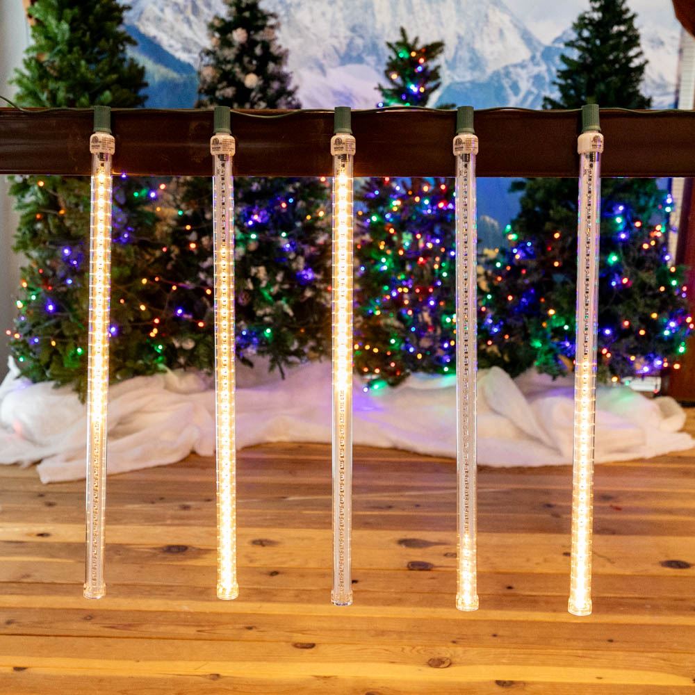 24" LED Cascading Meteor Starfall Tube Warm White E17Novelty Lights ...
