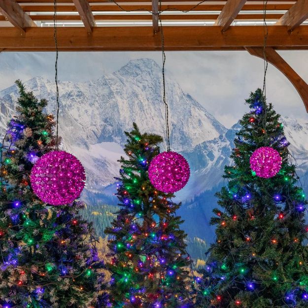 Purple 6" Starlight Sphere 50 Light Mini Christmas Light BallNovelty ...
