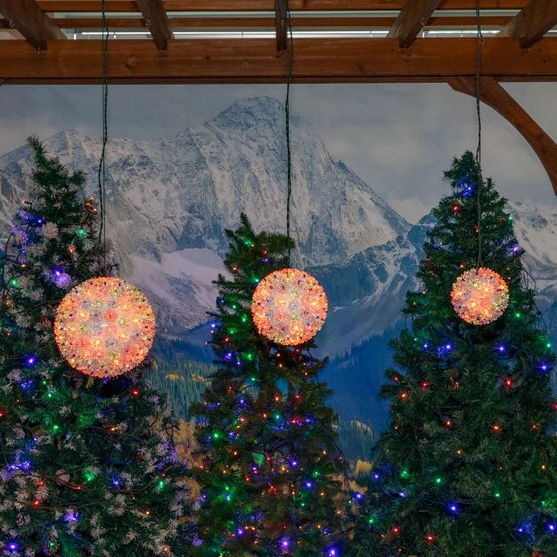 7.5" Starlight Sphere 100 Light Multi Christmas Lighted Ball Novelty ...