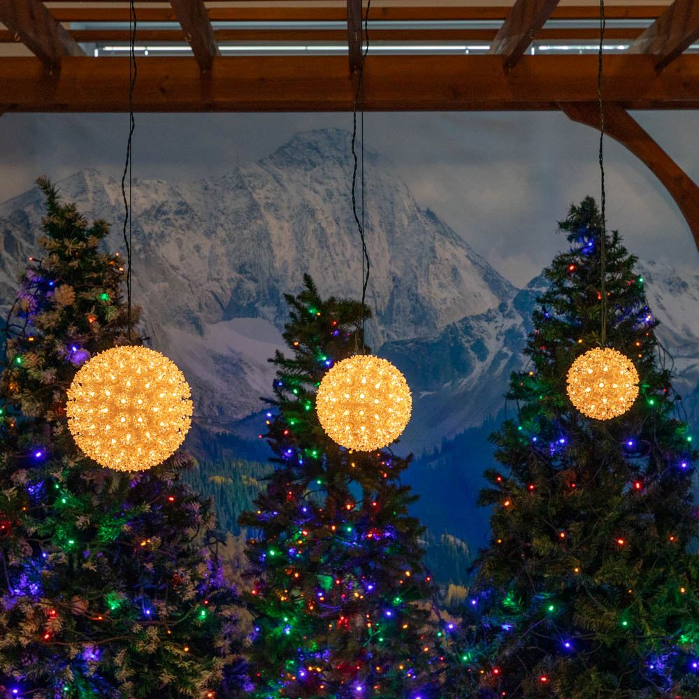 7.5" Starlight Sphere 100 Light Clear Christmas Lighted Ball Novelty ...