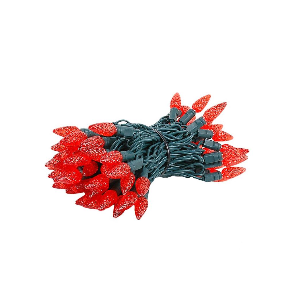 Commercial Coaxial C6 LED 100 Light Red Strawberry Mini LightsNovelty ...