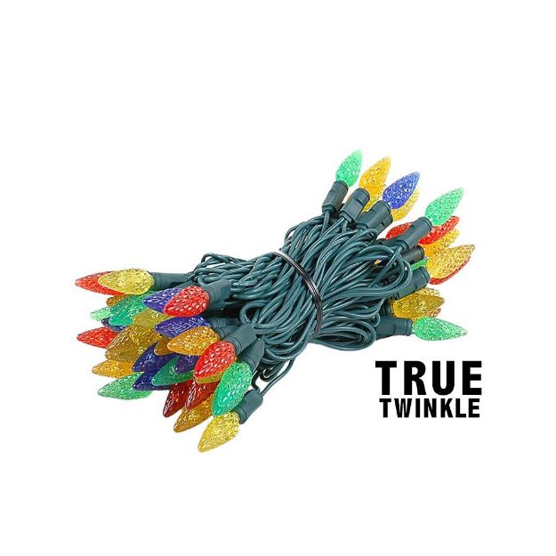 *NEW* True Twinkle Commercial Coaxial C6 LED 70 Light Multi Color ...