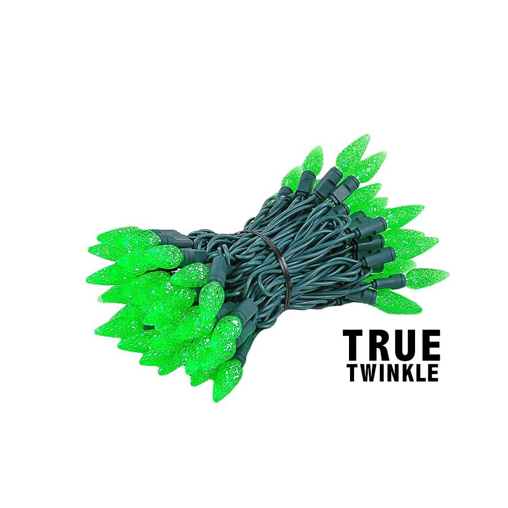 *NEW* True Twinkle Commercial Coaxial C6 LED 70 Light Green Strawberry ...
