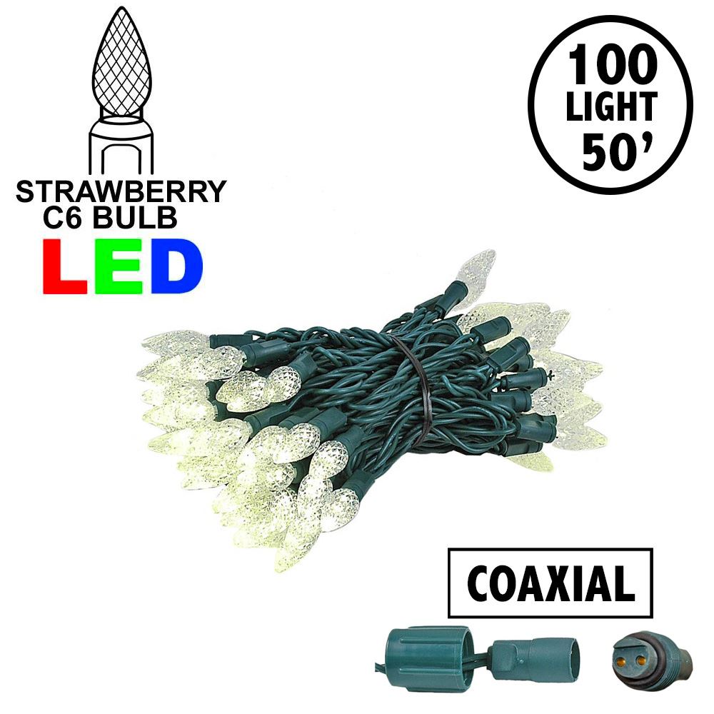 Commercial Coaxial C6 LED 100 Light Warm White Strawberry Mini ...