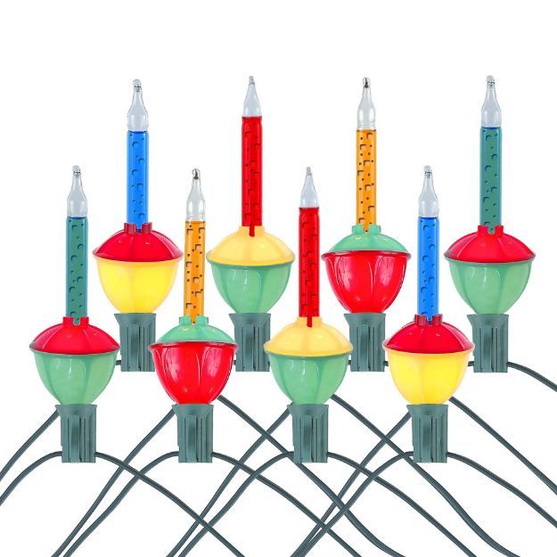 8 Light Traditional Bubble Light Set Red/Blue/Orange/Green - Novelty ...