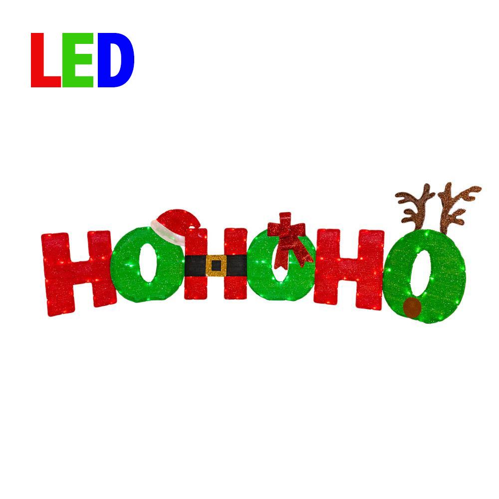 24 in. H Pre-Lit Ho Ho Ho Decoration - Novelty Lights IncNovelty Lights ...