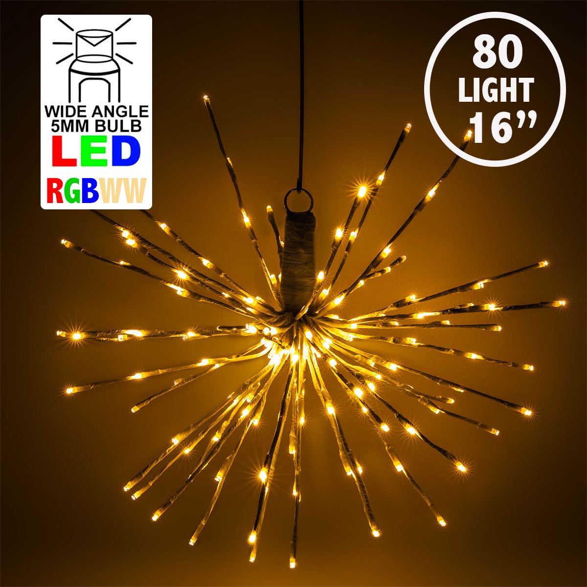 RGBWW Color Changing LED Mini Lights, 6" Spacing - Novelty ...