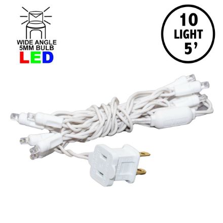 10 LED Christmas Lights with Concave 5MM LED's - Novelty Lights ...