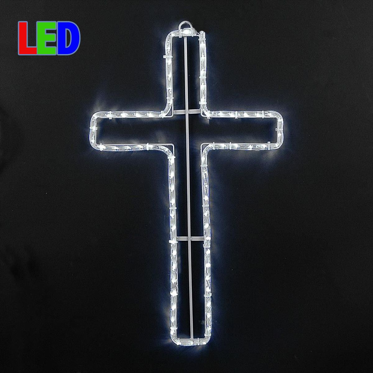 26" Christian Cross LED Rope Light Motif - Novelty Lights IncNovelty ...