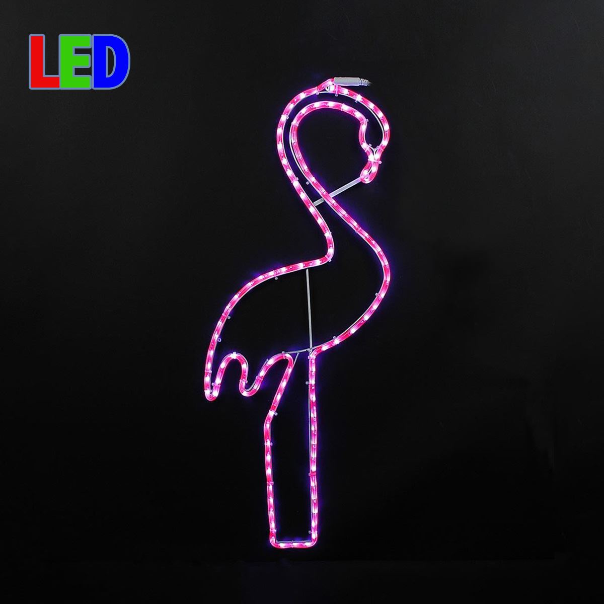 24" Pink Flamingo LED Rope Light Motif - Novelty Lights IncNovelty ...