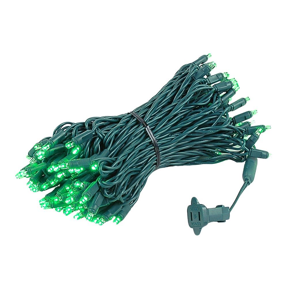 Wide Angle green 100 Bulb LED Christmas Lights Sets 6" SpacingNovelty ...