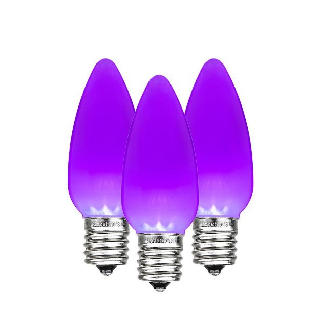 Purple LED C9 Ceramic Christmas Bulbs - Novelty Lights Novelty Lights ...