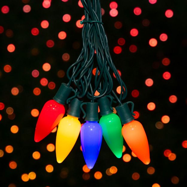 Commerical Grade LED Ceramic C9 Light Sets with Multi Colored Bulbs ...