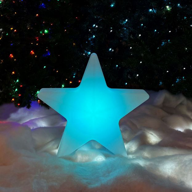 16" RGBW Star Light Rechargeable Color Changing LED with RemoteNovelty ...